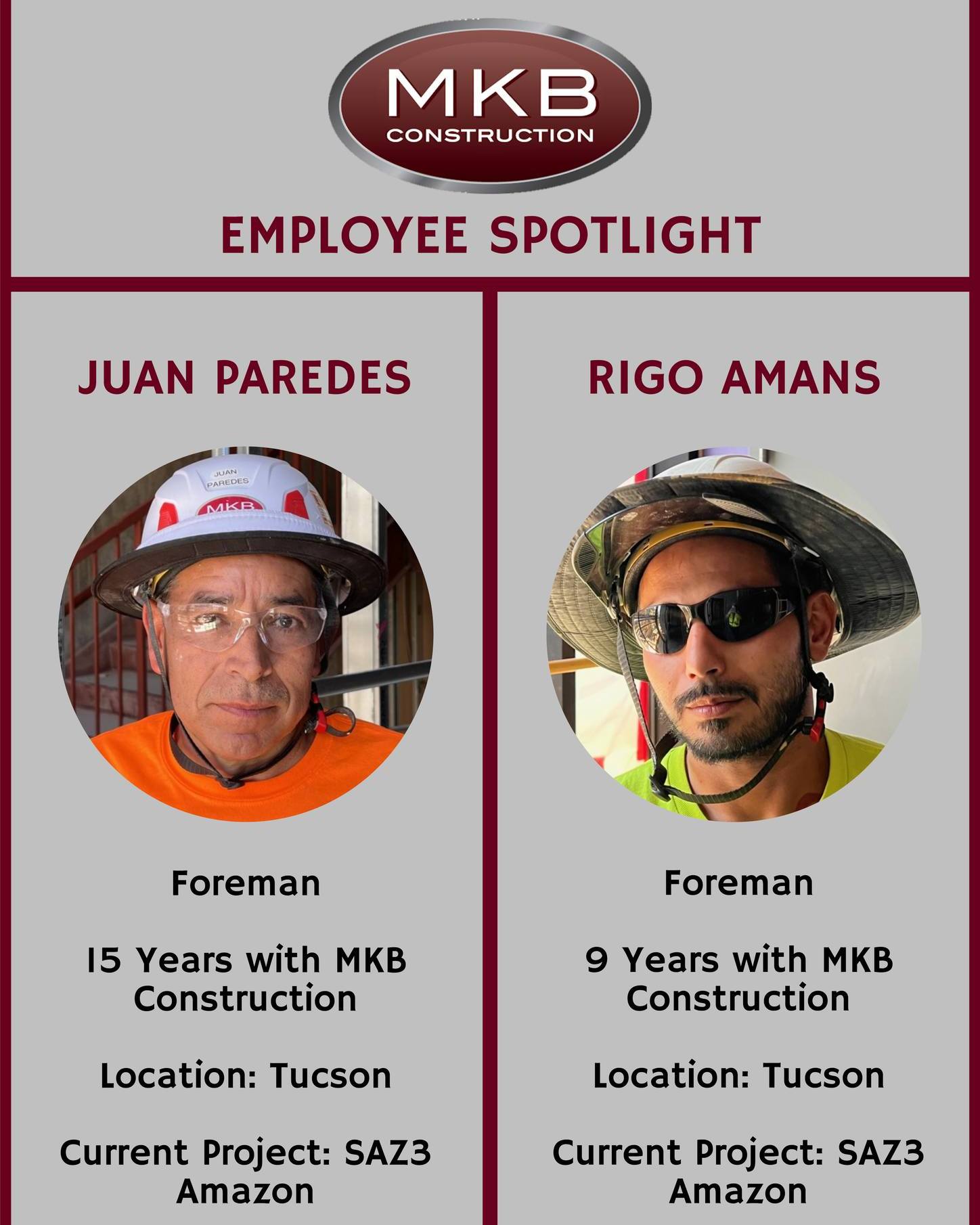Employee Spotlight - Juan and Rigo - MKB Construction